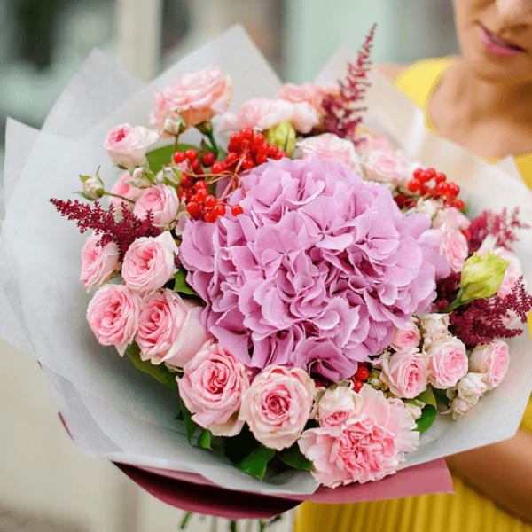 Charming Pink Proposal Flower Bouquet Online | BTF