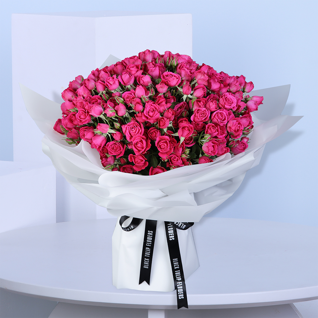 Pink Spray Roses Bouquet Delivery In Qatar