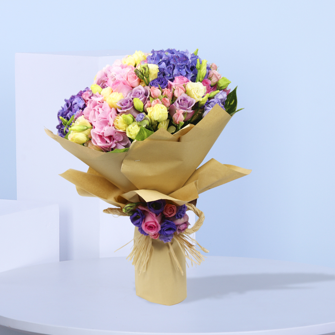 Outstanding Bouquet Of Mix Flowers With Hydrangeas Online