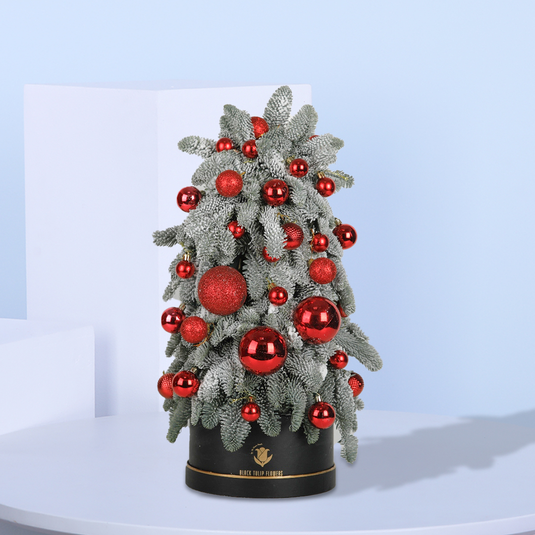 Christmas Tree With Red Balls Online Qatar