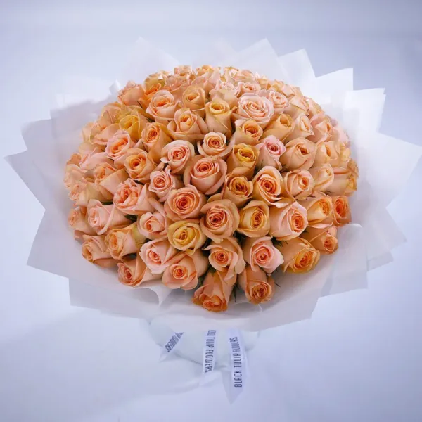 Mayfair Bouquet 100 Peach Roses Online | BTF