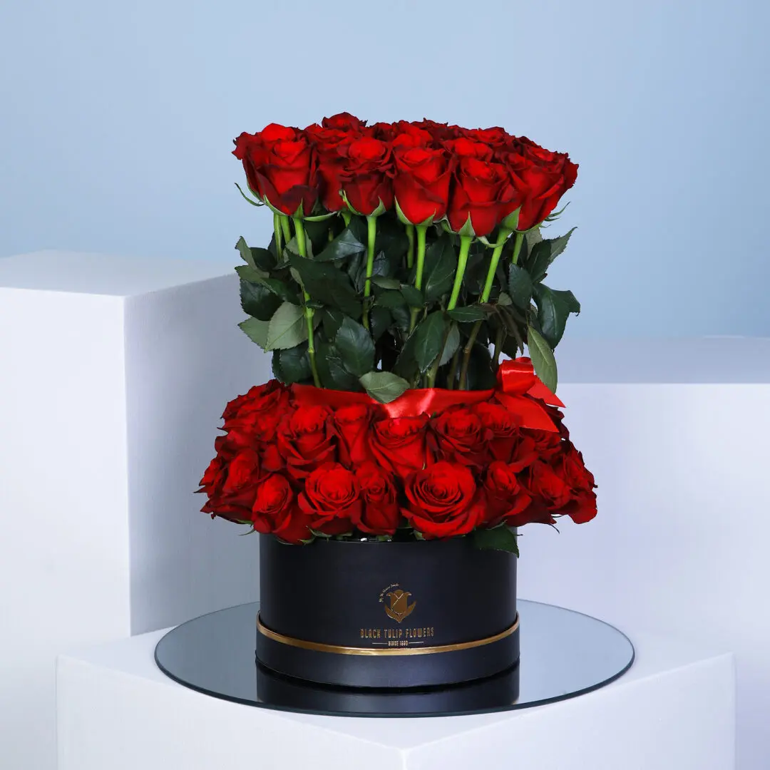Signature Red Roses Box | Flower For Valentine | Qatar