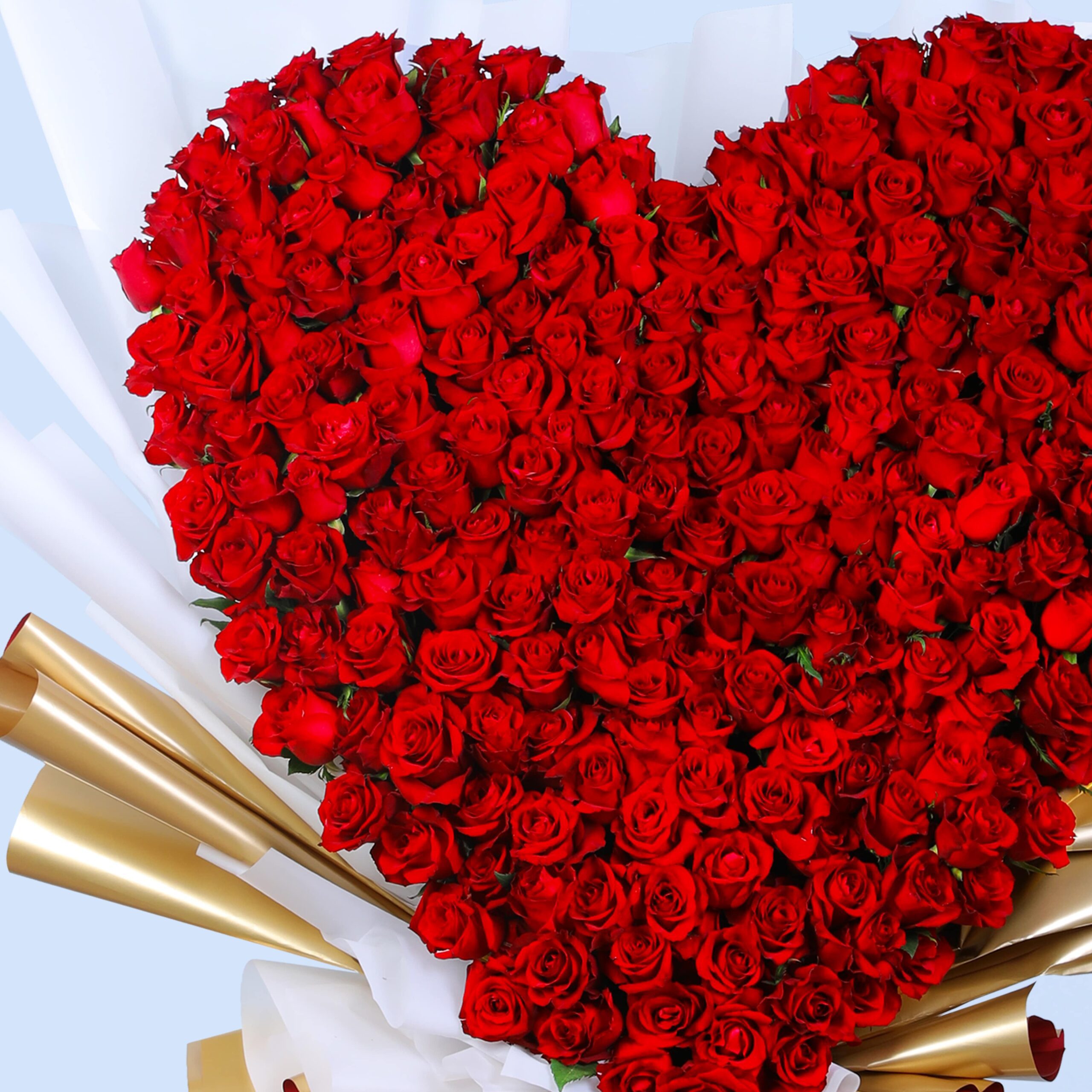 Order 500 Roses Heart-Shaped Floral Arrangement | Romantic Gift