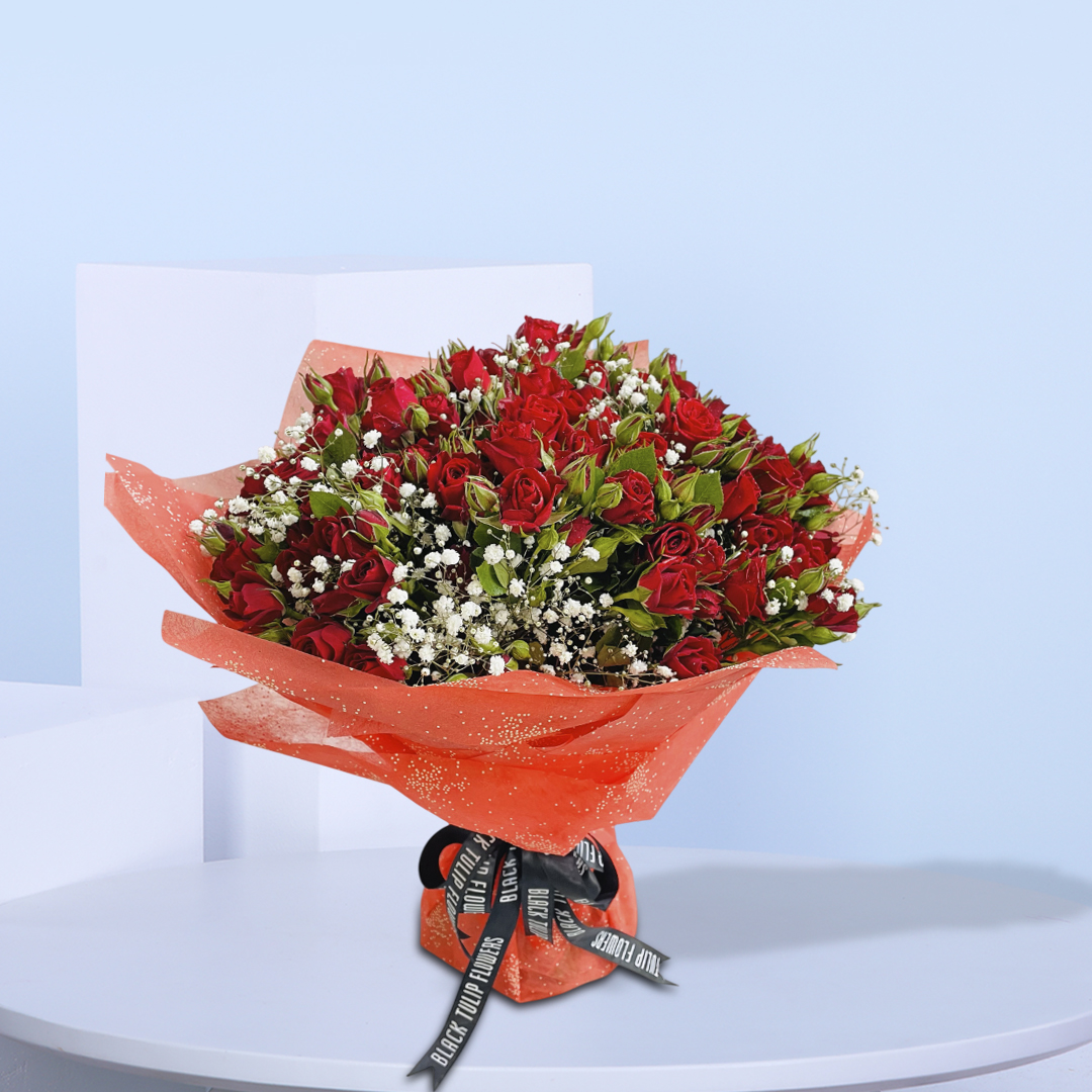 Red Baby Rose Bouquet| Classic Gift